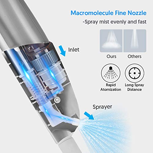 MANGOTIME Microfiber Spray Mop for Floor Cleaning - Hardwood Floor Mop Dry Wet Mop for Hardwood Wood Laminate Tile Vinyl Kitchen Dust Mop with 3 Reusable Washable Mop Pads 410ml Refillable Bottle