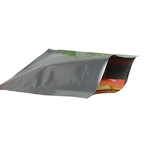 MITOB Silver Mylar Bags Pure Aluminum Foil Flat Food Storage Bag 3.9 Mil Open Top Heat Sealing Vacuum Pouch for Coffee Beans Candy