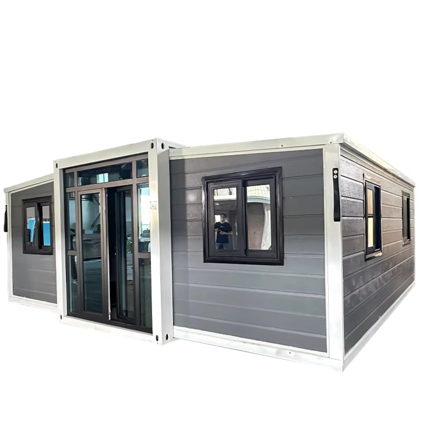 Portable 3 Bedroom Expandable Container HouseāPrefabricated Design for Easy Setup and Mobility, Ideal for Temporary Office Spaces and Recreational Living
