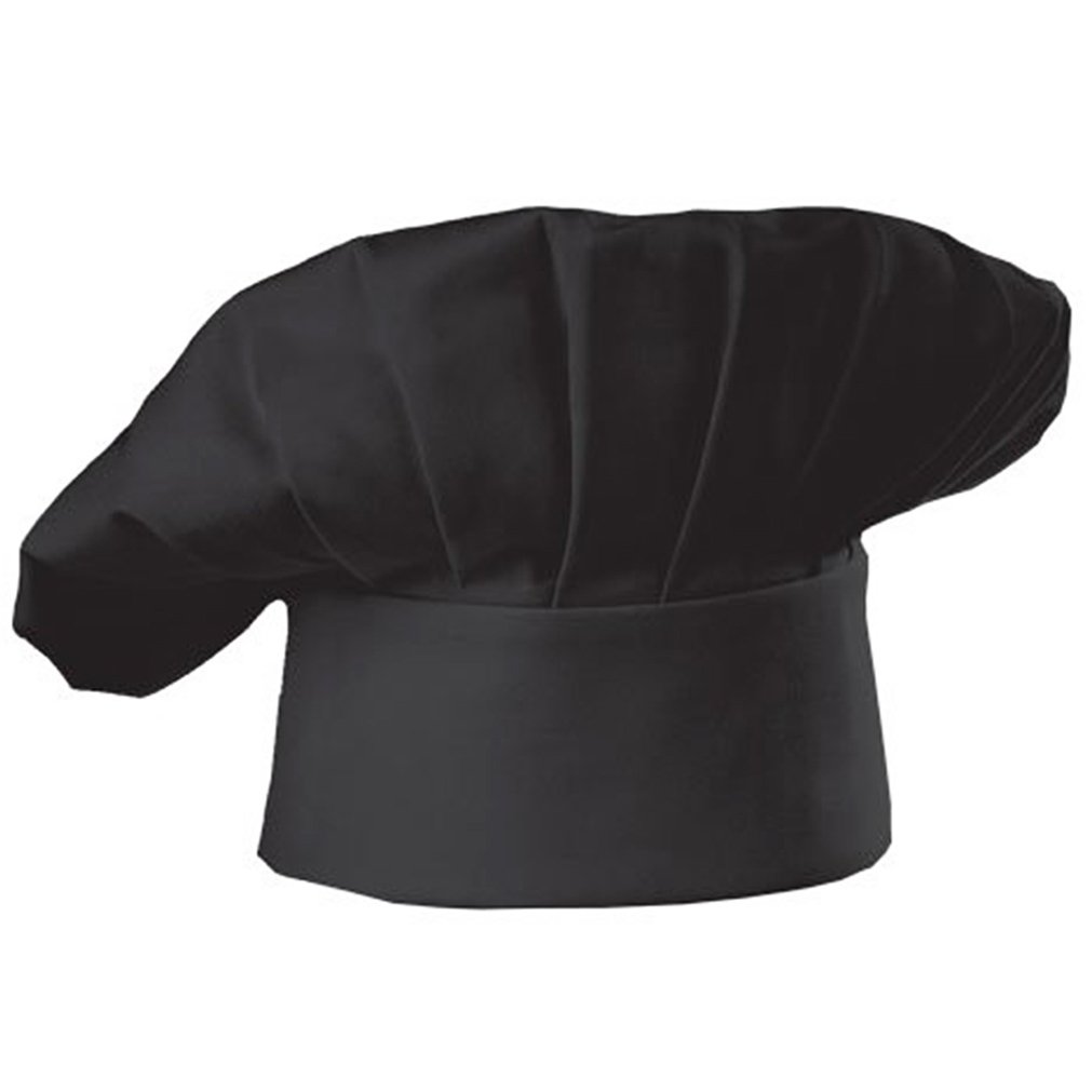 Hyzrz Chef Hat Set of 2 Pack Multicolor Adult Adjustable Elastic Baker Kitchen Cooking Chef Cap (Black and Red)