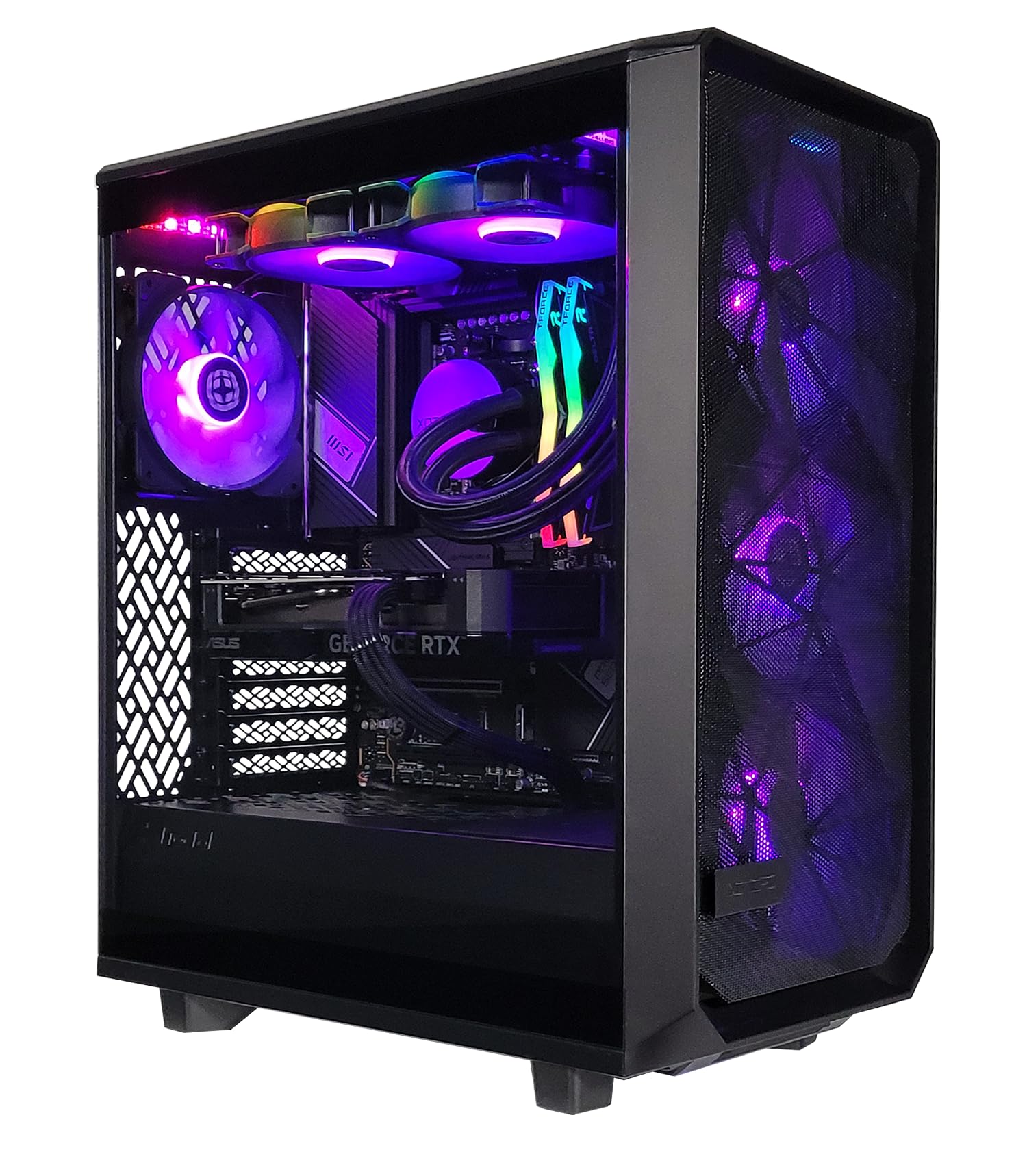 Meshify C Gaming Desktop (Intel i5-14600KF 14-Core 5.3GHz Turbo, RTX 3050 6GB, 2TB NVMe SSD, 16GB DDR4, Win 11H) Gamer Computer PC
