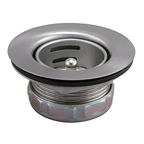 Keeney 878PC Stainless Steel Junior Duo Bar Sink Strainer with Basket, Fits 2-Inch or 2-1/2-Inch Openings, Polished Chrome