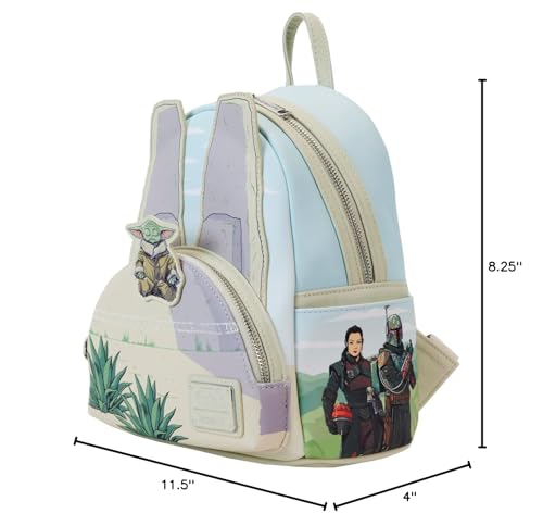 Loungefly The Mandalorian Grogu Stone Glow in the Dark Mini-Backpack, Amazon Exclusive