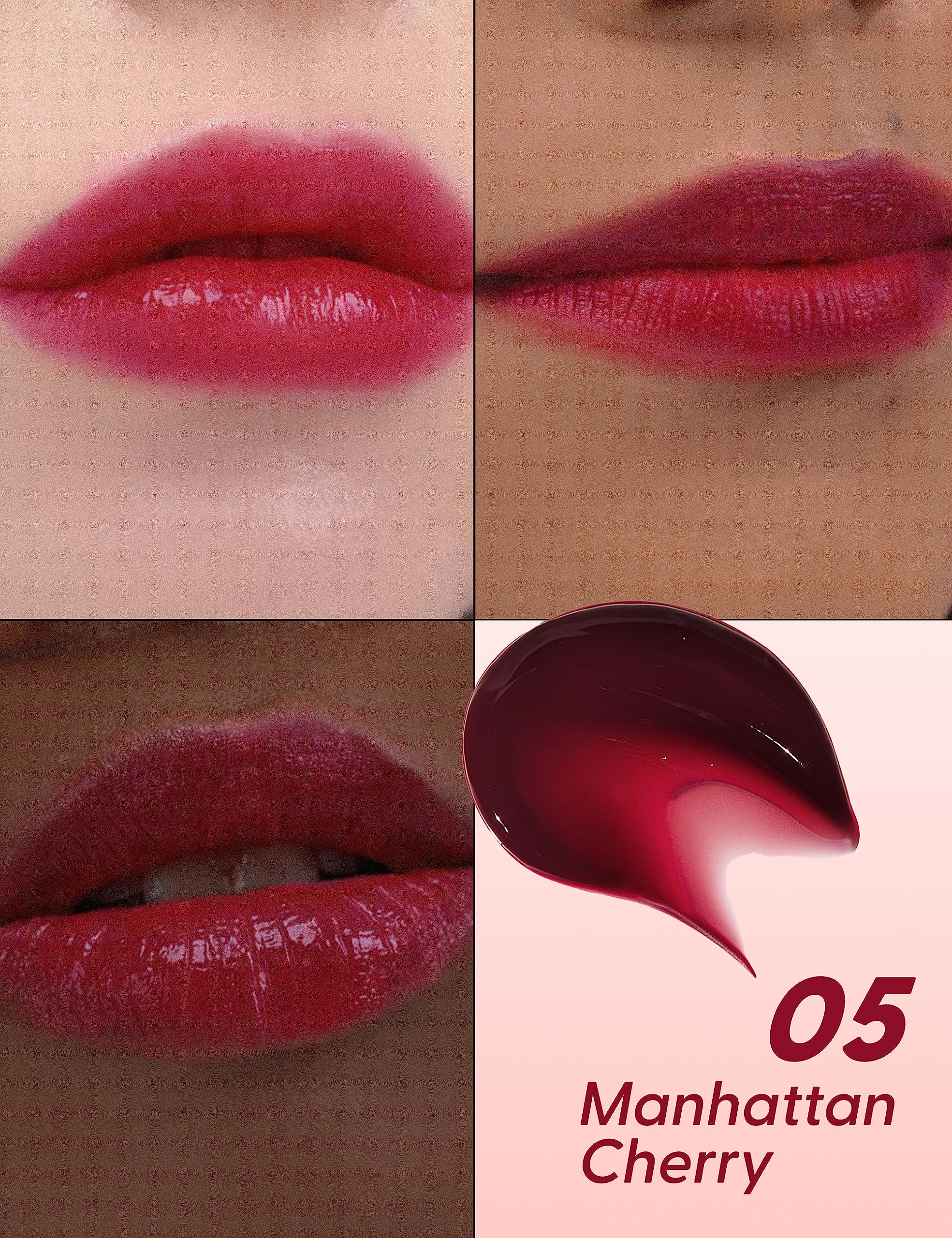 It'S SKIN Tincy All-Day Semi-Matte Lip Stain Tint 0.13oz (05 Manhattan Cherry) - Non-Transfer | Smooth Satin Finish, Rich Pigmentation | Moisturizing, Comfortable Vivid Color for Lasting All-Day
