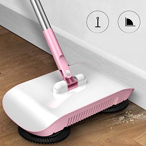 Leftwei Carpet Sweeper, Household Hand Push Sweeper Mini Hand Push Sweeper Mop Carpet Broom Dustpan for Homes Dormitories Apartments Hotels Office Buildings (Pink), LEFTWEI1PYFAZE0GG-12