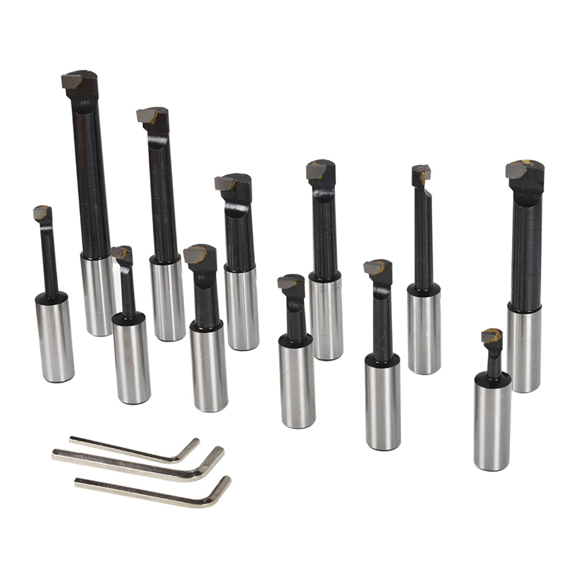 LiGuVCY 3 Inch R8 Shank Boring Head 3/4 Inch Carbide Boring Bar Set for Bridgeport Milling with Box