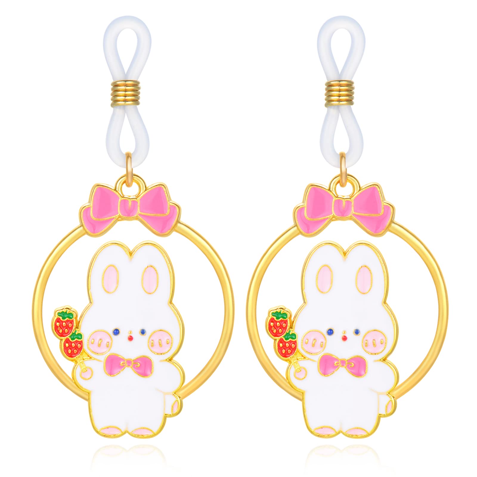 kingdot Cute Rabbit Bear Non Piercing Nipple Jewelry, Fake Nipple Piercing, Adjustable Nipple Rings, Non-Pierced Nipple Rings for Women Girl(Rabbit)