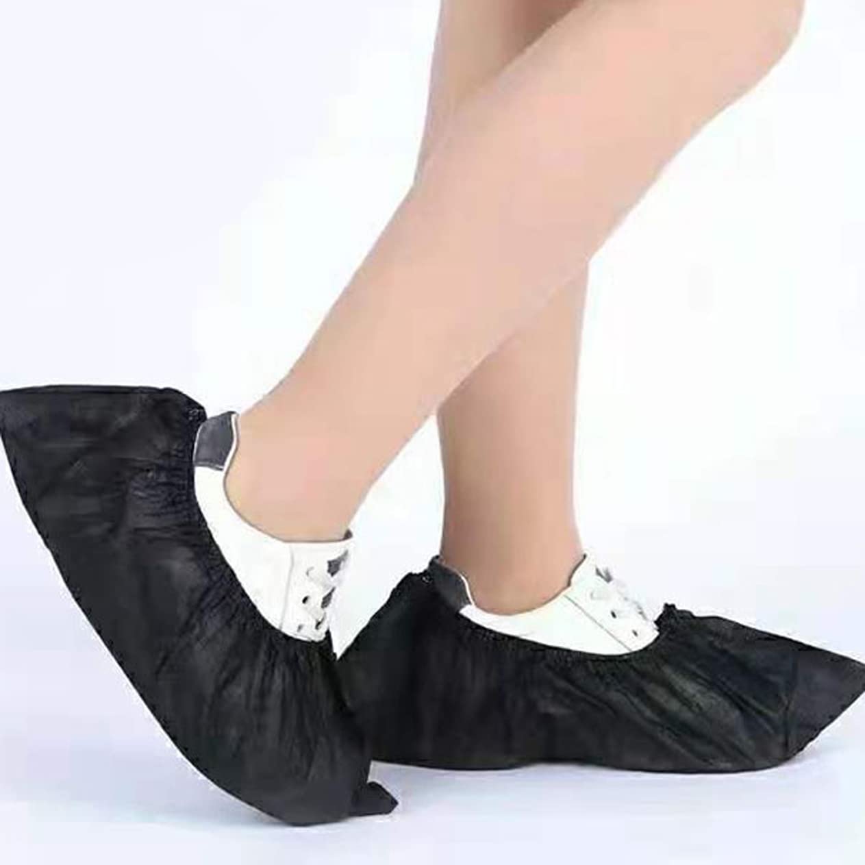 Kingorigin Shoe Covers Disposable - 50 Pack Disposable Shoe & Boot Covers Slip Resistant Shoe Booties fits up to Size 11 US Men and 13 US Women (50)