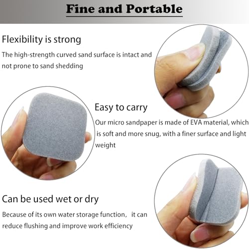 M-jump 2 x 2" Soft Touch Sanding Pads, Mesh Sanding Polishing Pads From 320 to 3500 Grits (27 pack)