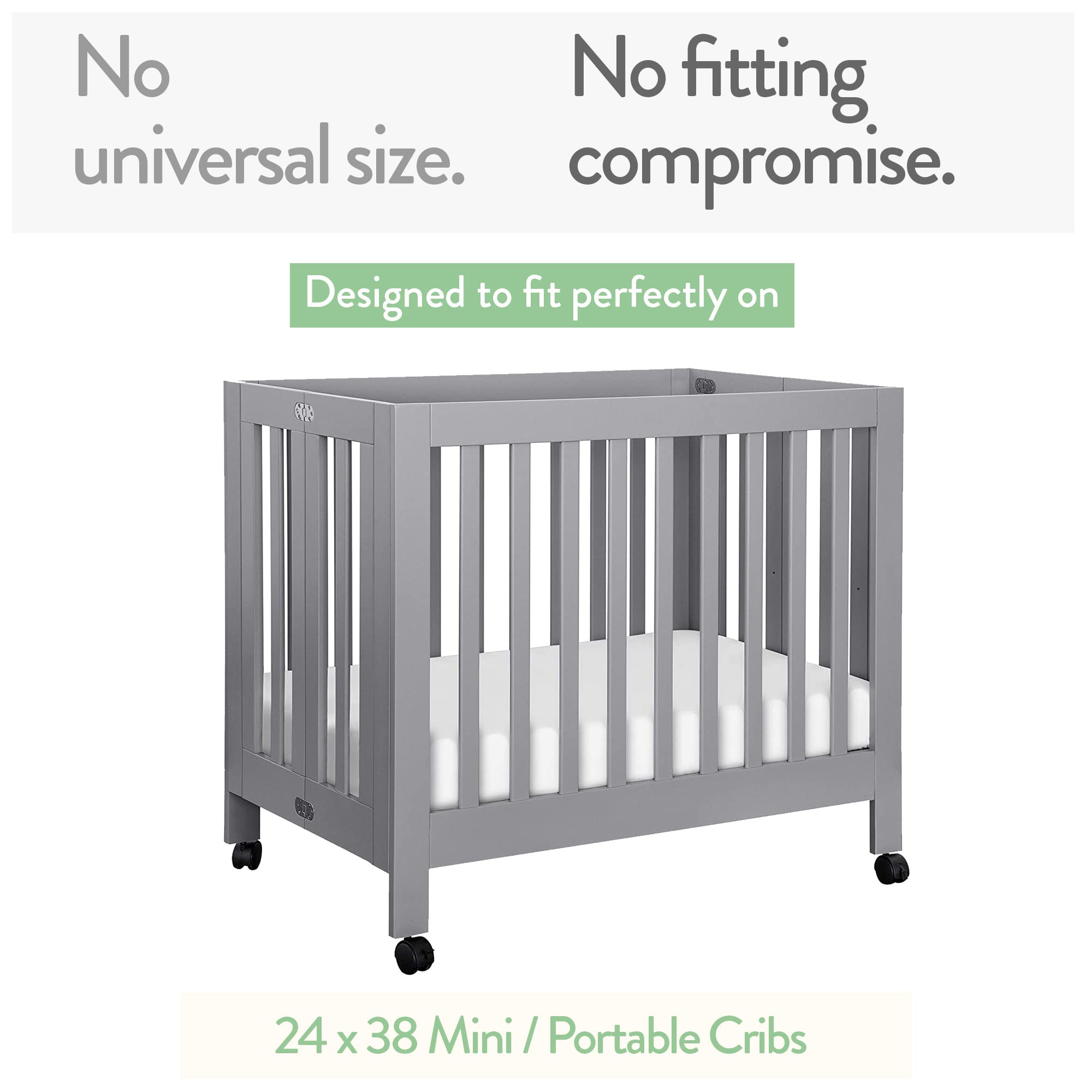 Mini Portable 24x38 Fitted Crib Sheets β Compatible with Dream on Me, Delta Porta Crib and Arms Reach Ideal Cosleeper β 100% Jersey Cotton β Farm Animals β 2 Pack