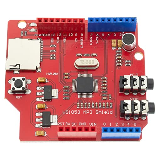 NHOSS VS1053 VS1053B Stereo Audio MP3 Player Shield Record Decode Development Board Module with TF Card Slot 1Pcs
