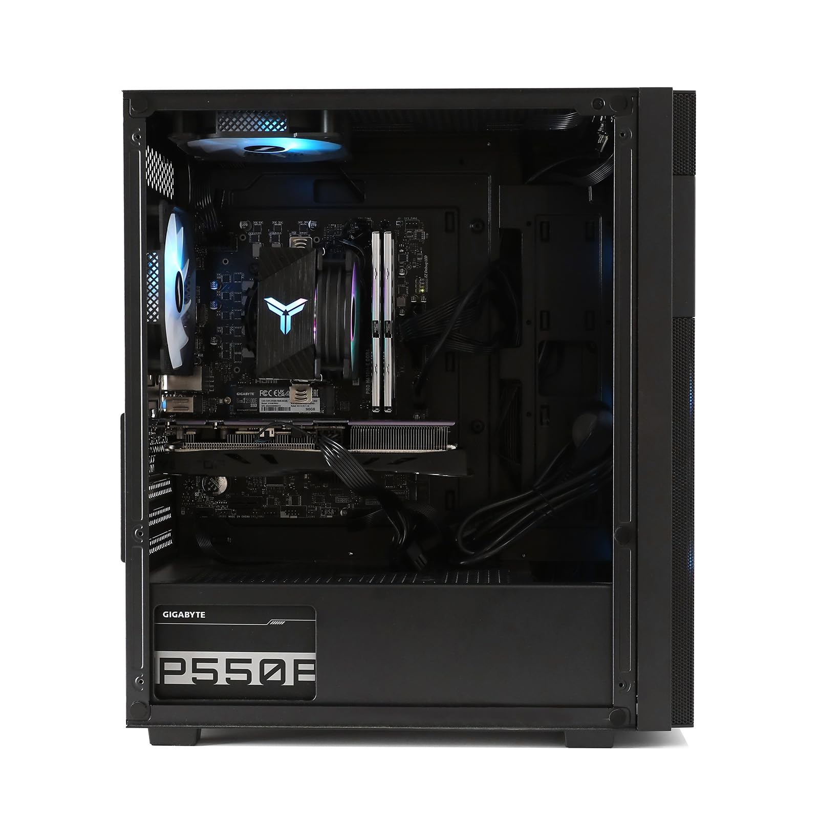 MXZ Gaming PC Desktop Computer,Intel I5 12400F 4.4GHz,RTX 3060TI,16GB DDR4 3200,NVME 500GB SSD,6RGB Fans,Win 11 Pro Ready(I5 12400F | RTX 3060TI)