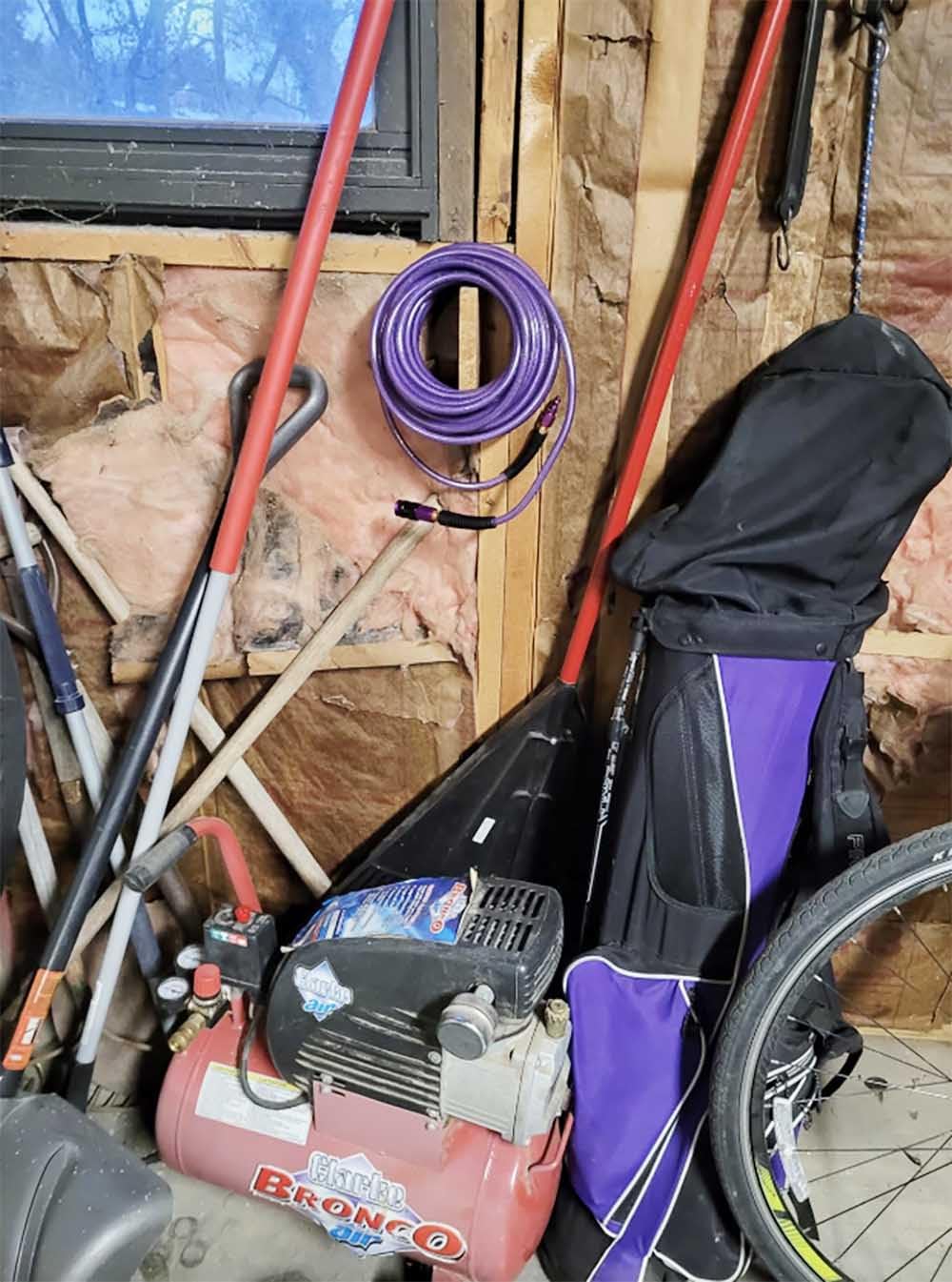 SANFU Polyurethane(PU) Air Hose 1/4-Inch x 100ft Reinforced, lightweight Anti-low temperature 300PSI with 1/4” Swivel Industrial Aluminum Quick Coupler and Plug, Bend Restrictor,Purple(100’)
