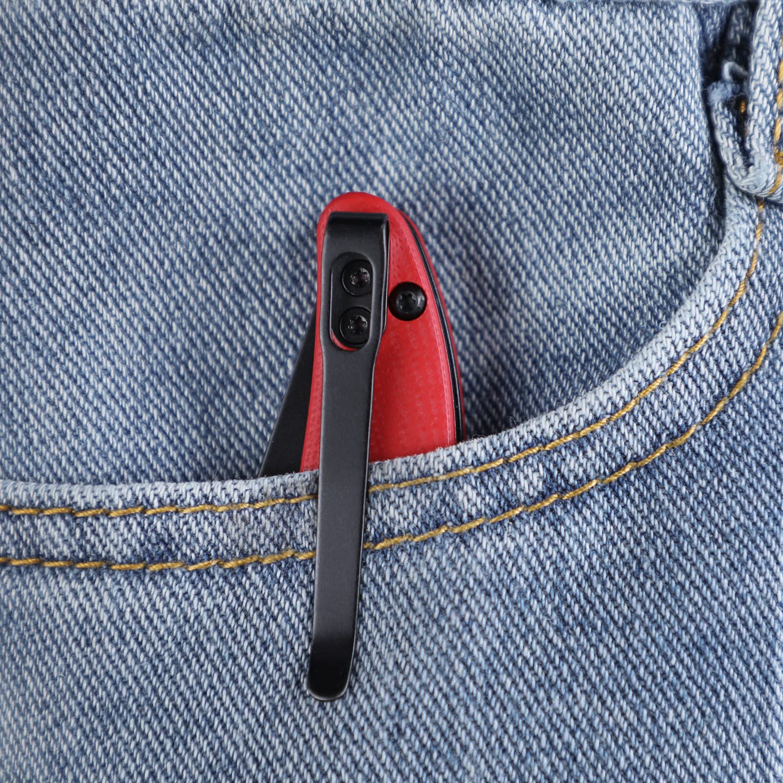 Kizer Chili Pepper Red Pocket Knife, 3 Inch 154CM Black Blade Folding Knife with G10 Handle for EDC, V3601C1
