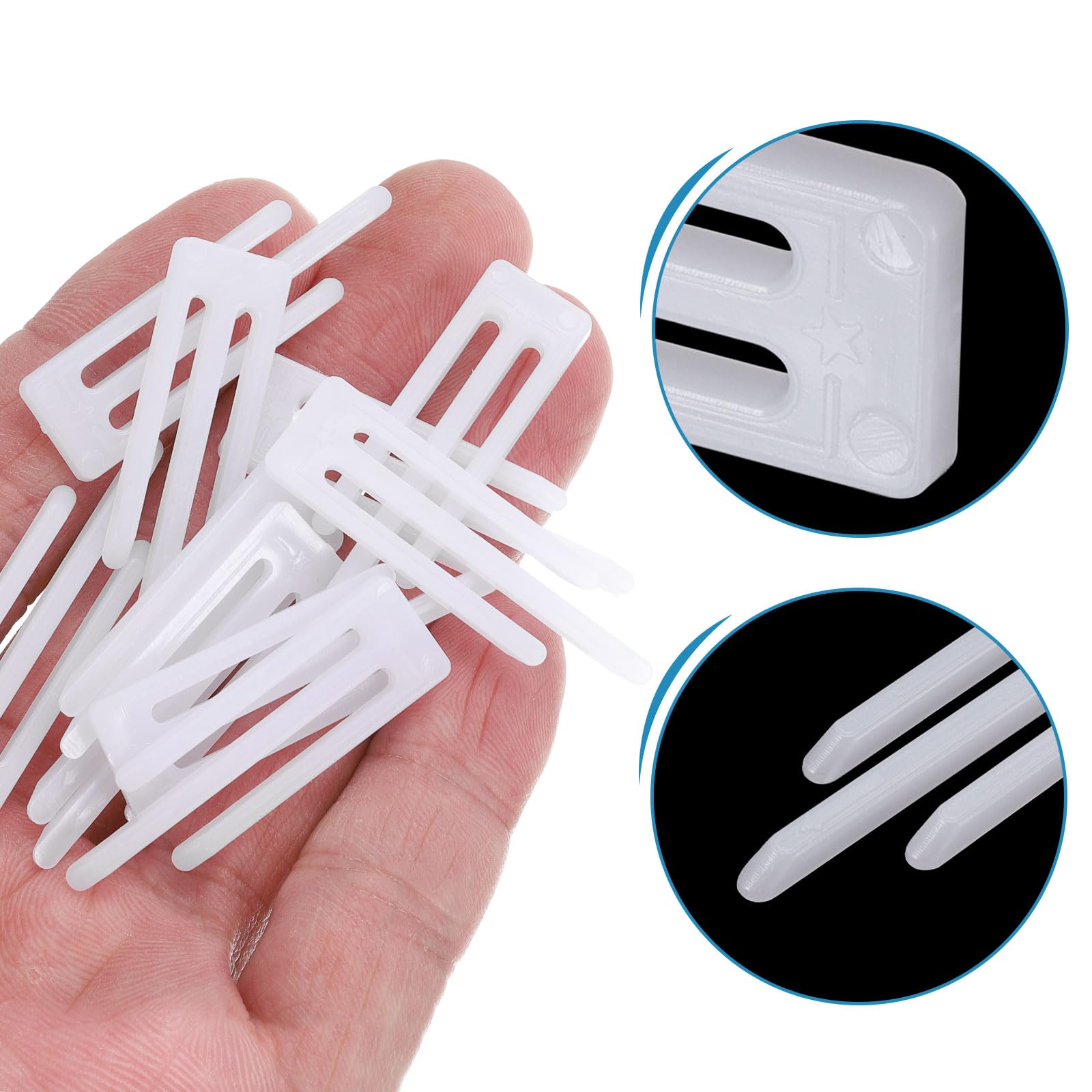 uxcell 300Pcs Shirt Clip Plastic Clothespins, 1.54" Clear Alligator Clips for Folding Ties, Pants, Socks, Garments