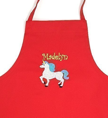 Personalized Kids Apron Embroidered With Name and Design