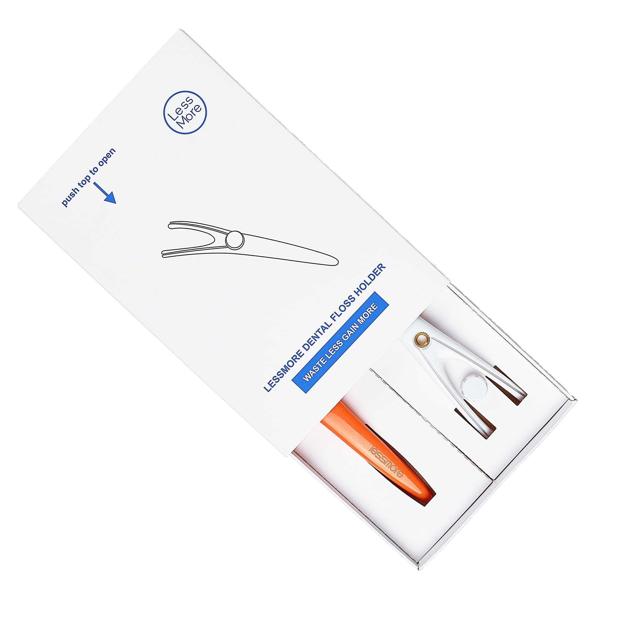 LessMore Dental Floss Holder for Teeth with Metal Screw Fastener Made from Food Grade Material 2 Pack