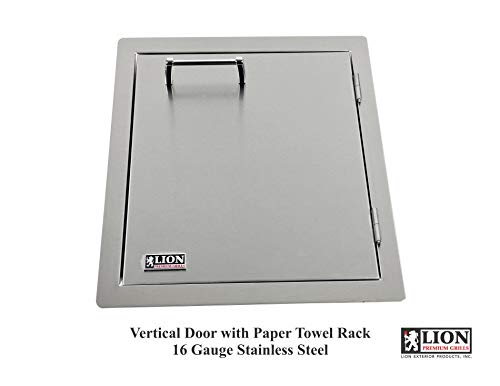Lion 40-Inch Liquid Propane Grill L90000 with Refrigerator and Vertical Door with Towel Rack and Drop-In Sink and 5 in 1 BBQ Tool Set Best of Backyard Package Deal
