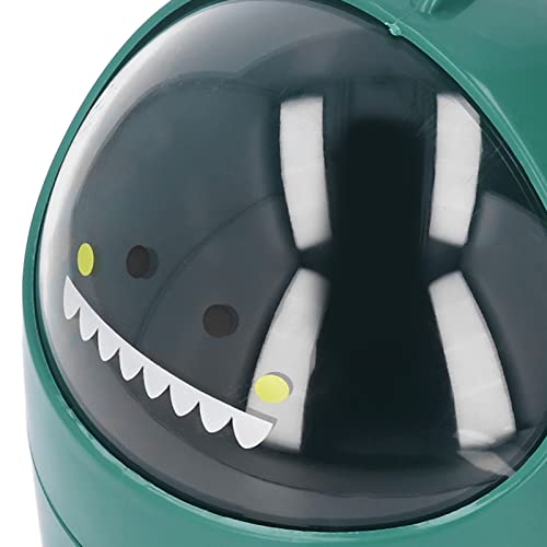 Oumefar Tabletop Trash Can, Large Opening Durable Plastic Baby Dinosaur Wide Application Desktop Trash Can Detachable Design for Home(Green Baby Dinosaur) Home