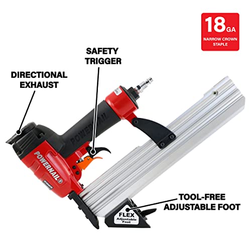 Powernail 1845F Pneumatic Trigger-Pull 18 Gauge Flooring Stapler for Engineered and Laminate