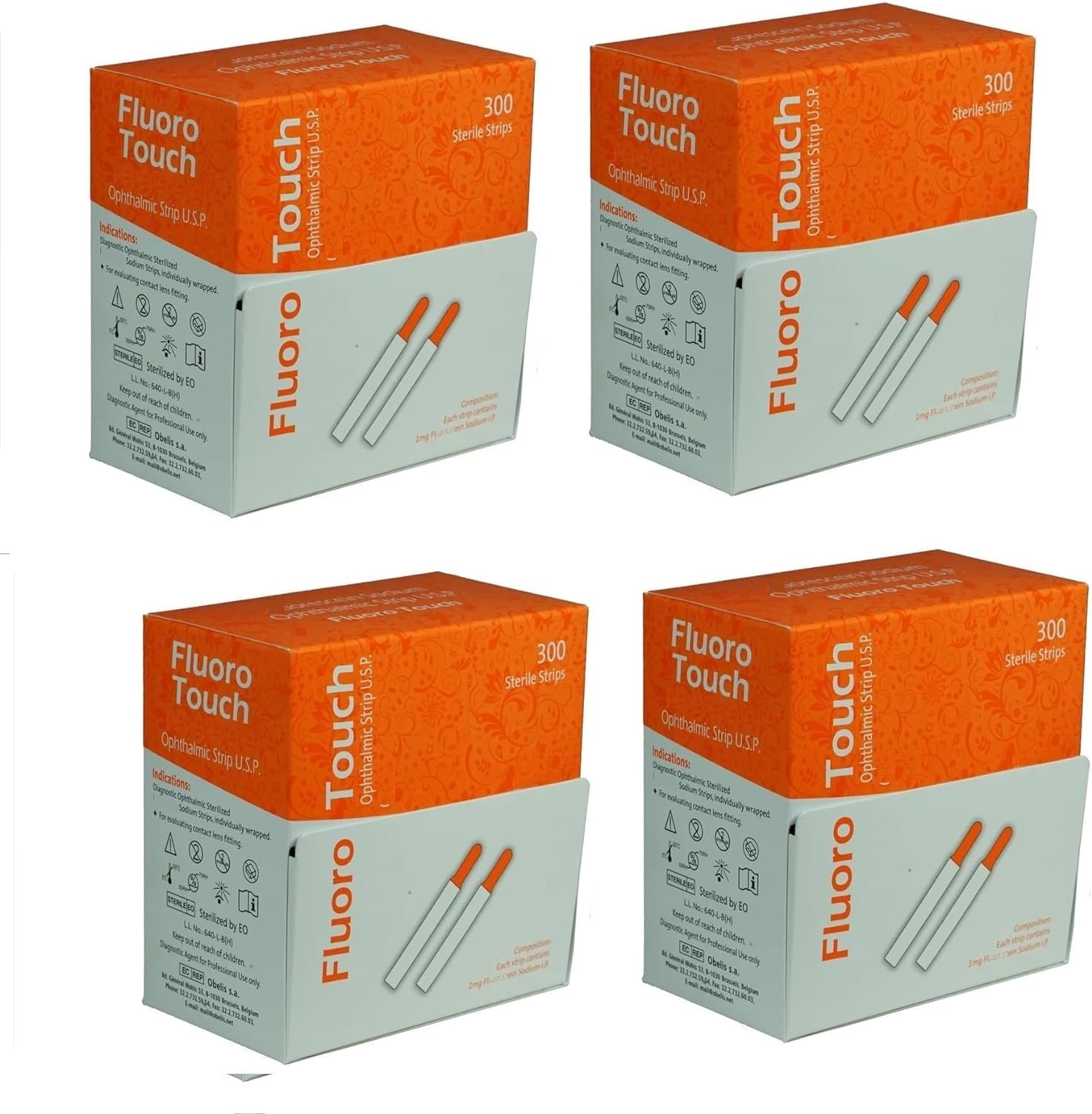 Ophthalmic Fluoro Touch Strips - Pack of 300 Strips
