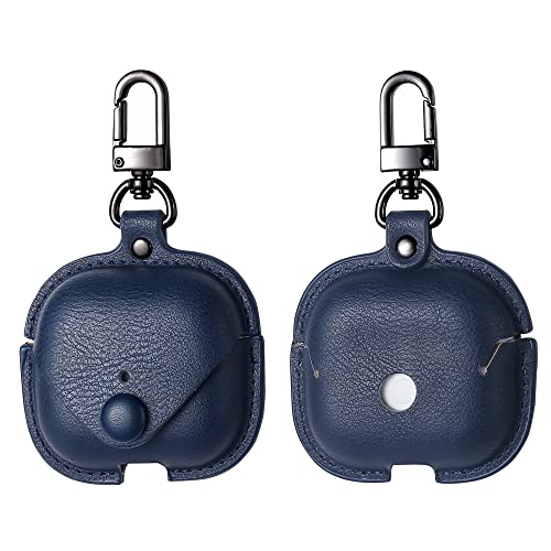 MODOS LOGICOS Case Cover for Air Pods 3 (2021), Leather Case with Secure Snap-Fastener Compatible with Apple AirPods 3rd Generation Charging Case - Blue