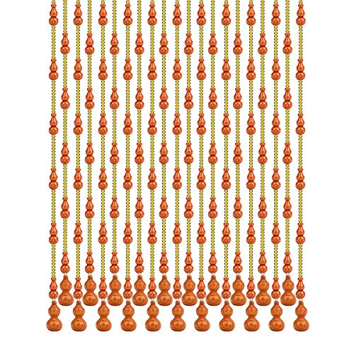 OKUOKA 31 Strands Beaded Door Curtains for Doorways Wood Bead String Curtain for Room Dividers Home Entrance Restaurant Retro Screen Handmade, Customizable (Size : 1.0x1.92m)