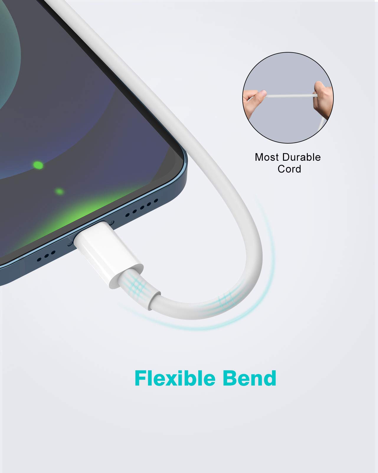 MARSDOCK 2 Pack 6.6FT USB C to L Charging Cable, Super Fast Charger Cord for iPhone 13 12 11 Pro Max XS XR X 8, iPad Pro Air Mini, High Speed Data Sync