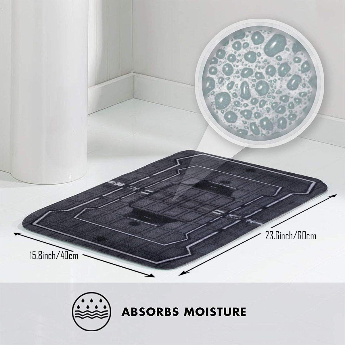 JTLCBC Frost Welcome Entry Way Outdoor Door Mat Bathroom Comfort Mats Rubber Non Slip Backing Indoor Uses