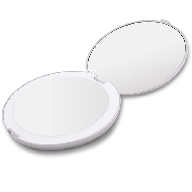 MIRRORVANA 20X & 15X Magnifying Mirror Set Combo with 3 Suction Cups Each and Small Pocket Size 7X Magnified Compact Mirror for Purse and Handbag Bundle