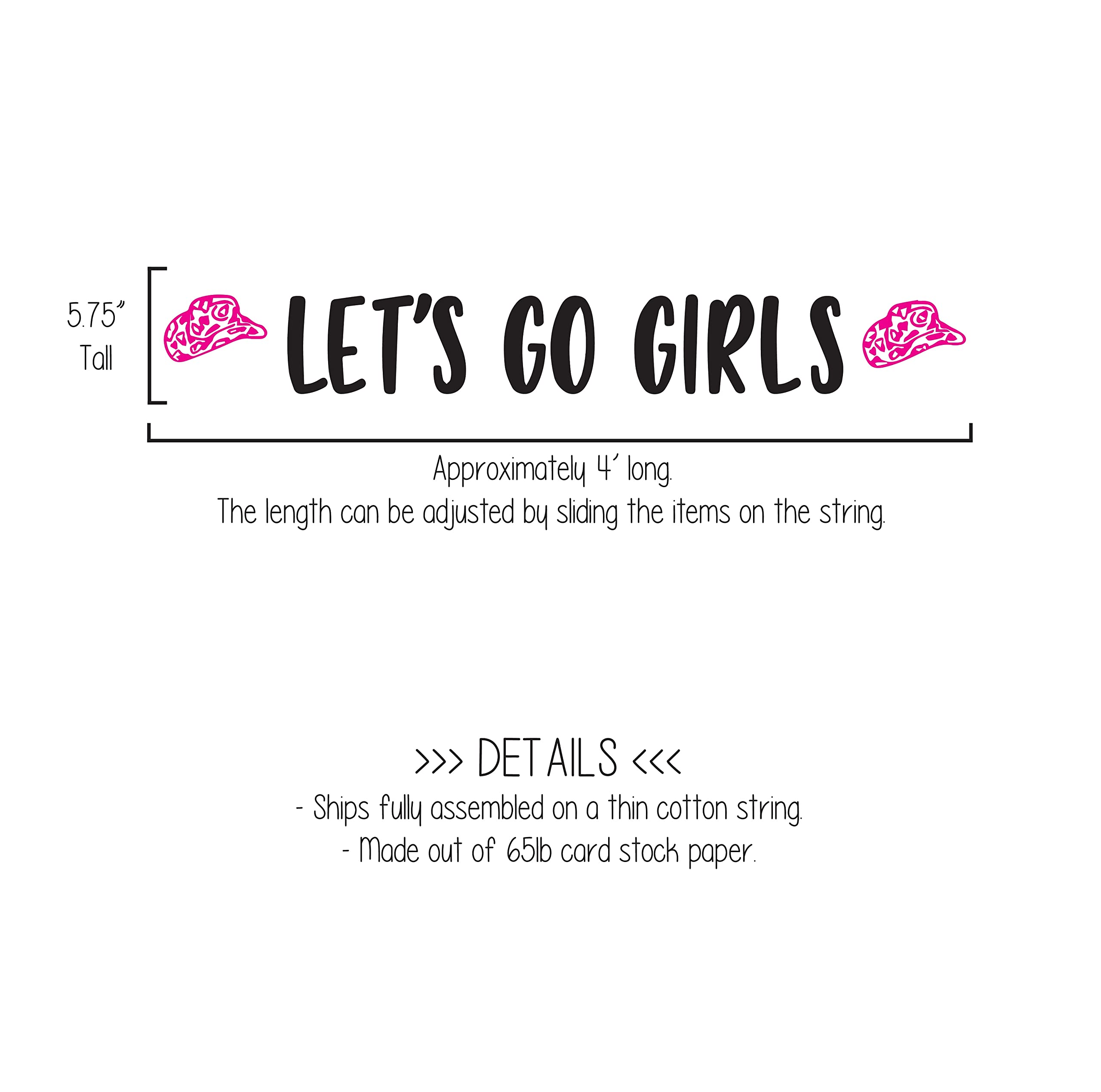 Let's Go Girls Banner Bachelorette Party Banner Galentine's Day Banner