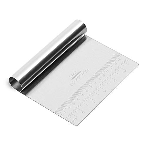 Last Confection Stainless Steel Bench Scraper/Pastry Dough Cutter Chopper for Bread, Pizza, Pasta and Cookies