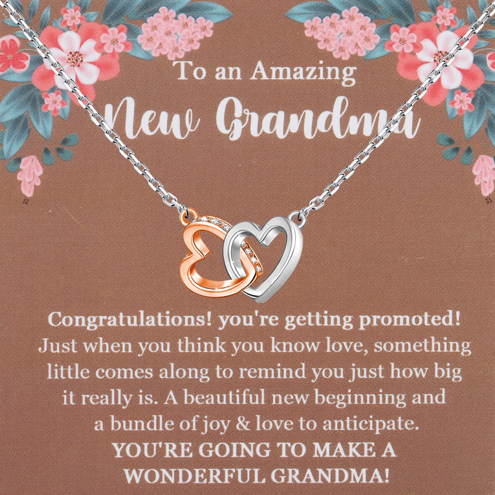 MYOSPARK New Grandma Gift First Time Grandma Necklace Grandma to Be Jewelry Baby Announcement Gift for New Grandma (New Grandma NL)