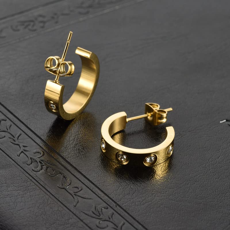 Love Friendship Earrings with Cubic Zirconia for Women