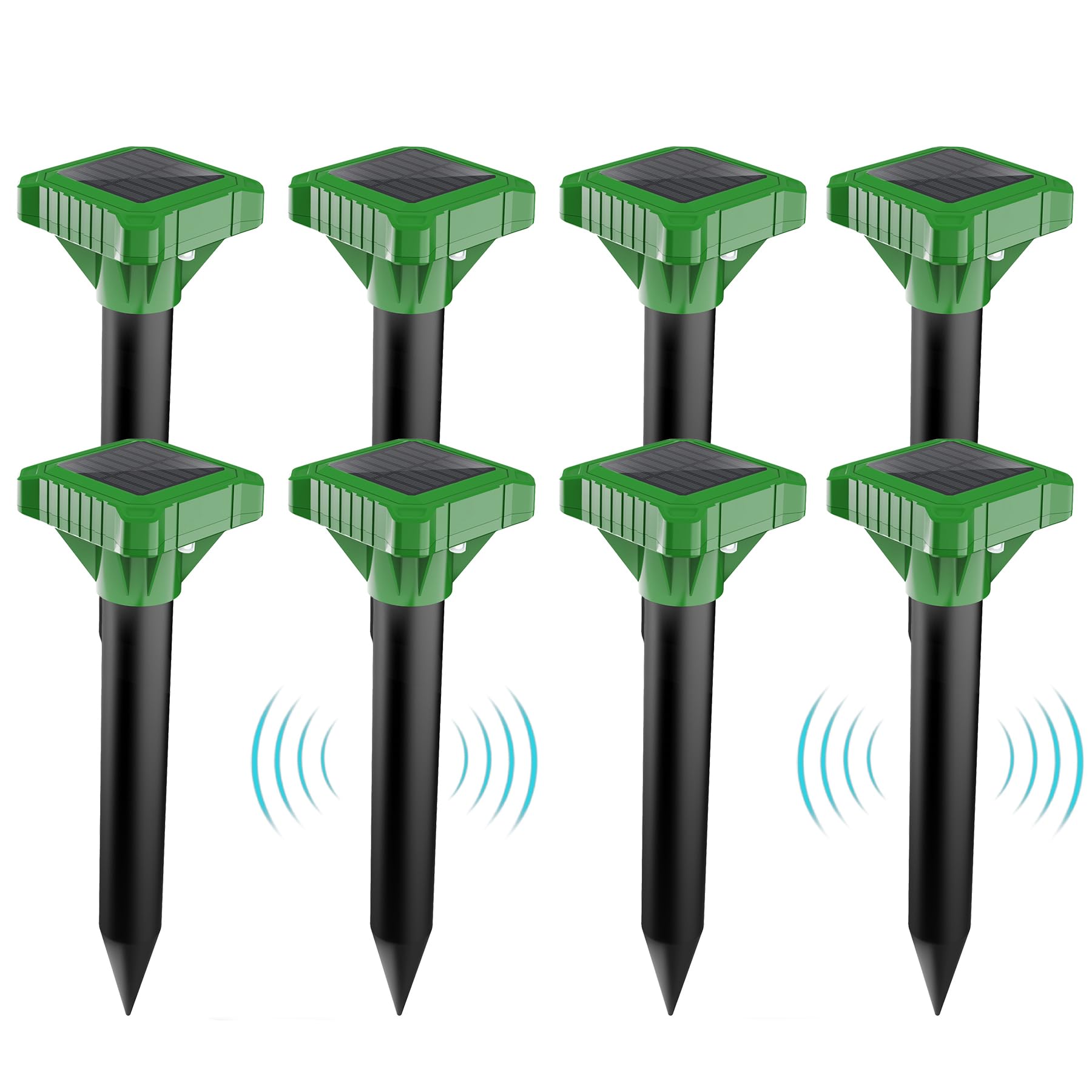 Mole Repellent for Lawns Solar Powered,8 Packs Gopher Repellent Vole Snake Repellent Ultrasonic Waterproof Get Rid of Moles in Your Yard (8)