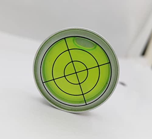 Levels Bubble Mini Tool Aluminum Small Bullseye Level Round Spirit Bubble Level for Precise Leveling in Any Position 30mm(silver)