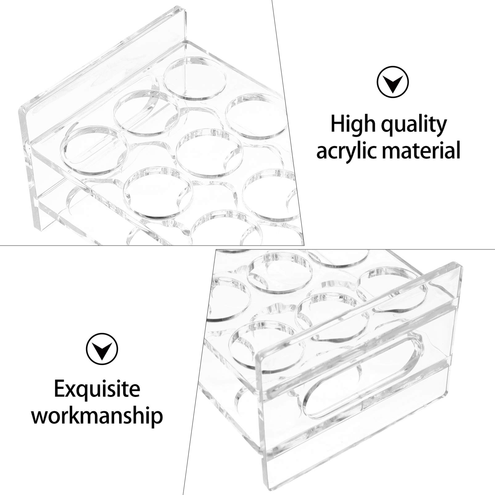 Kichvoe Shot Glass Holder Shot Glasses Bulk Serving Tray Shot Glass Serving Tray Acrylic Cup Rack Organizer for Bar Party-12 Holes