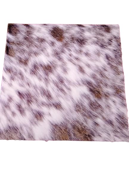 Natural Hair On Premium Quality Leather Cowskin Sheet with Hair on/Fur - NO Holes (Multi Color, 12"x12")