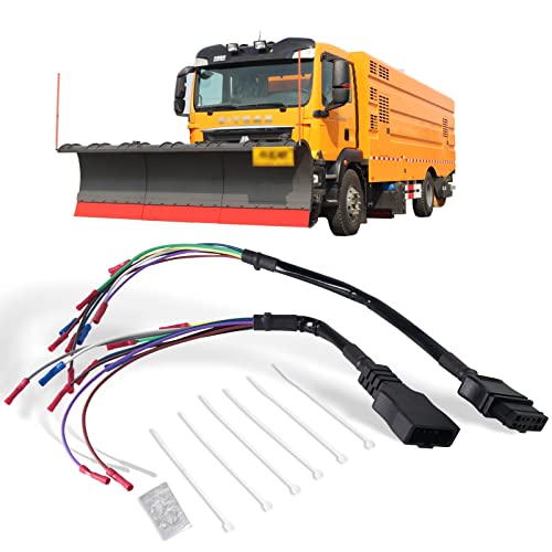 MIKODA Snow Plow Wire Harness Repair Kit, Western/Fisher 9-Pin Truck Side Snow Plow Harness Repair Ends with Zip Ties & Dielectric Grease Replace 49308 49317 22335k