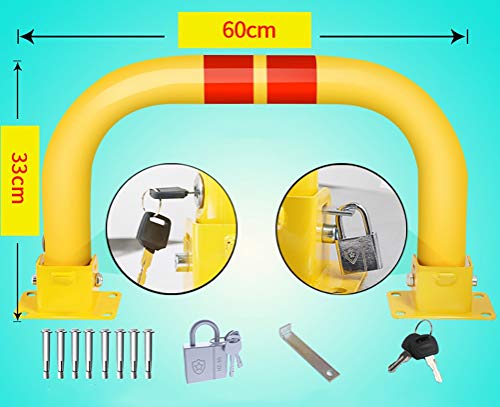 Parking Posts Lockable, Private Car Parking Latch Space Lock, Space Saver Car Park Driveway Guard Saver, Easy Installation, Against Pressure (Size : 80cm×33cm) (60cm×33cm) () ()