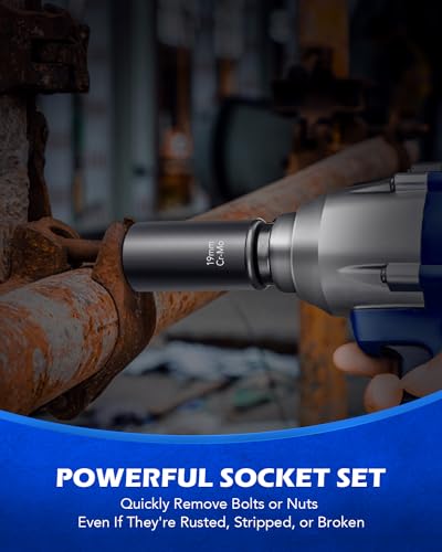 OMT Twist Socket Tool Set, 1/2" Drive 5pc Nut and Bolt Extractor Set, Rounded Bolt & Stripped Lug Nut Remover Tool Kit