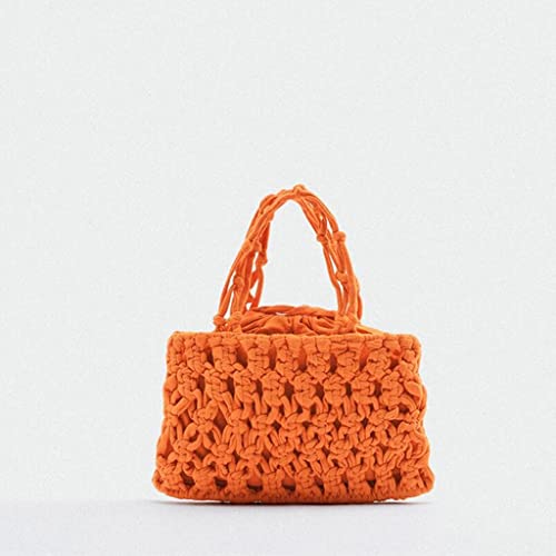 LIUZH Spring and Summer Small Bag Summer Women's Bag Rope Handbag Cloth Woven Bag (Color : E, Size : 1)