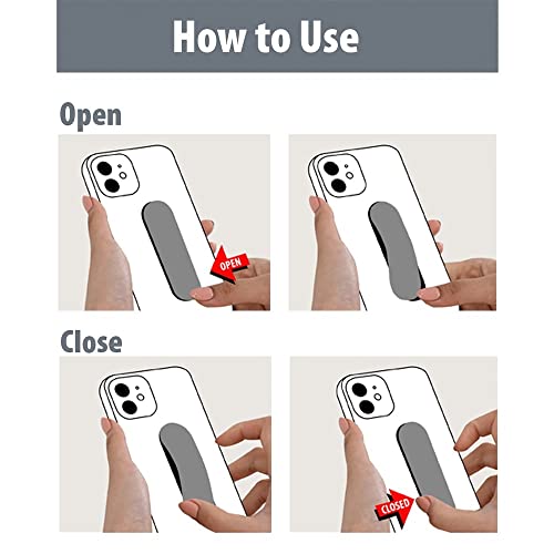 Momostick Flatstick, Cell Phone Finger Grip Strap Holder for Hand, Cell Phone Stand, New Slim Finger Loop Selfie Grip Compatible with Most Smartphones - Matte Navy