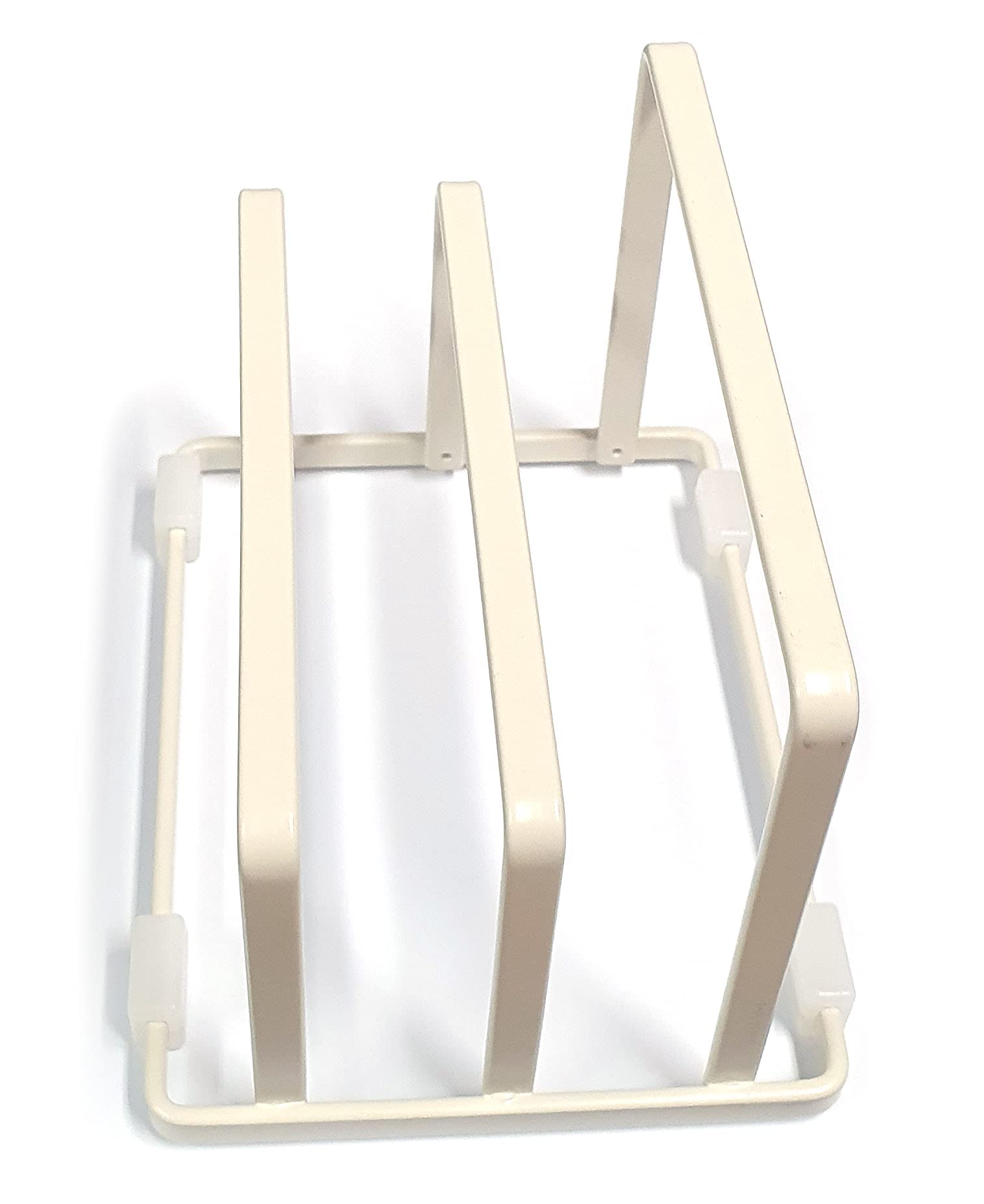 LENITH Cutting Board Rack Chopping Board Organizer Stand Holder Kitchen Countertop Pots Pan Lids Rack Organizer (Small_Cream Color)