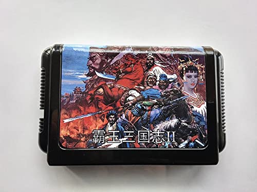 MD Game San Goku Shi II Japan Version Chinese Language (Black)