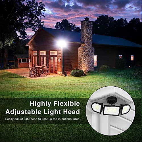 Onforu 100W Flood Lights Outdoor, 9000LM Super Bright LED Flood Light Outdoor Switch Controlled, IP65 Waterproof LED Exterior Floodlight with 3 Adjustable Head, 6500K White Outdoor Security Light
