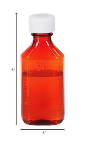 Sandhill Tools Graduated Amber Oval Medicine Bottles with Child Resistant Caps 4 Oz Travel Size Containers for liquids and Lotions (Pack of 12)