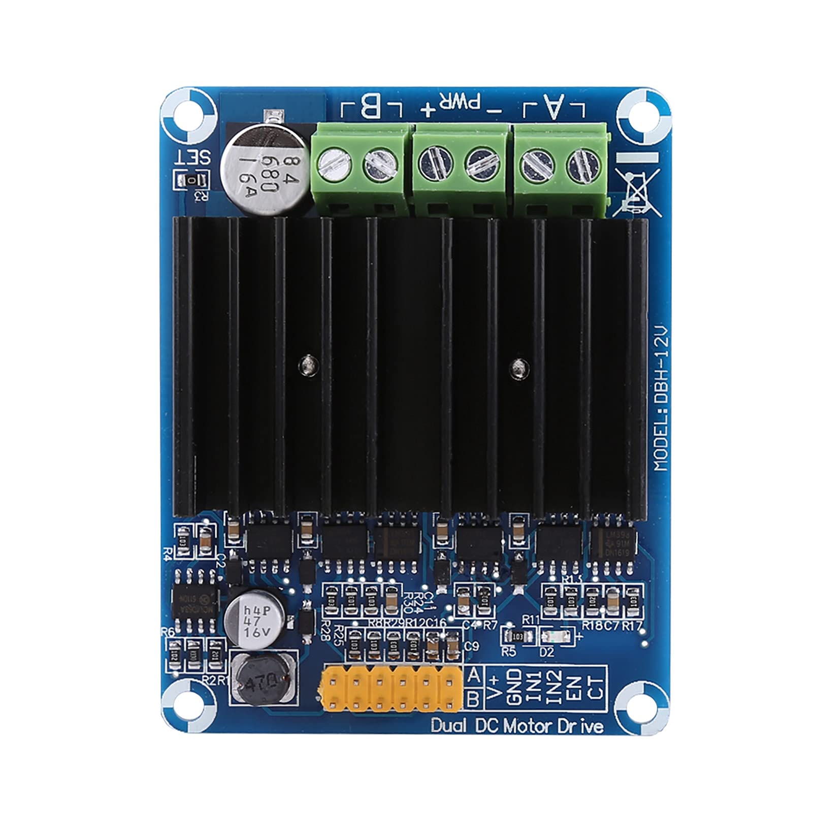 Motor Drive Controller, 1pc DC5-12V 0A-30A Dual Channel H Bridge Motor Driver Board Module for Arduino Smart Car Power
