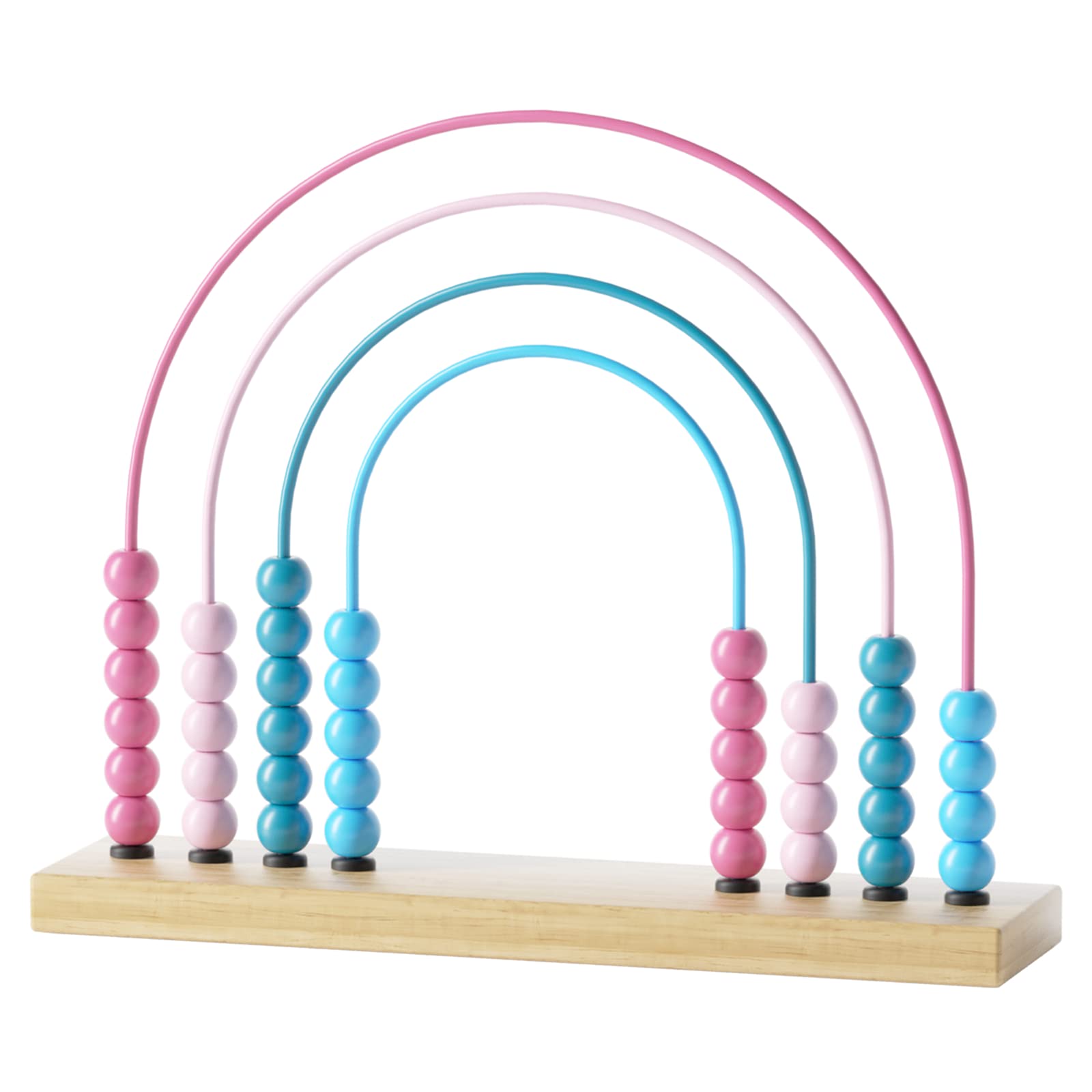 MICKYU Wooden Montessori Abacus Toy - Educational Math Counting Toy with 40 Beads - Kindergarten Learning Resource