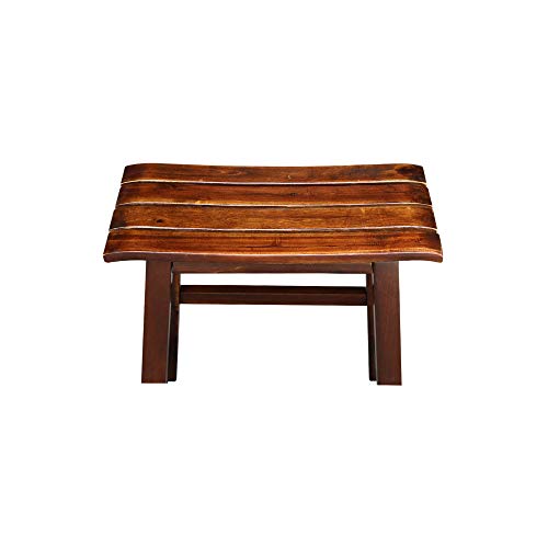 IC International Concepts International Concepts Slat Seat, 18-inch, Espresso,Brown Stool